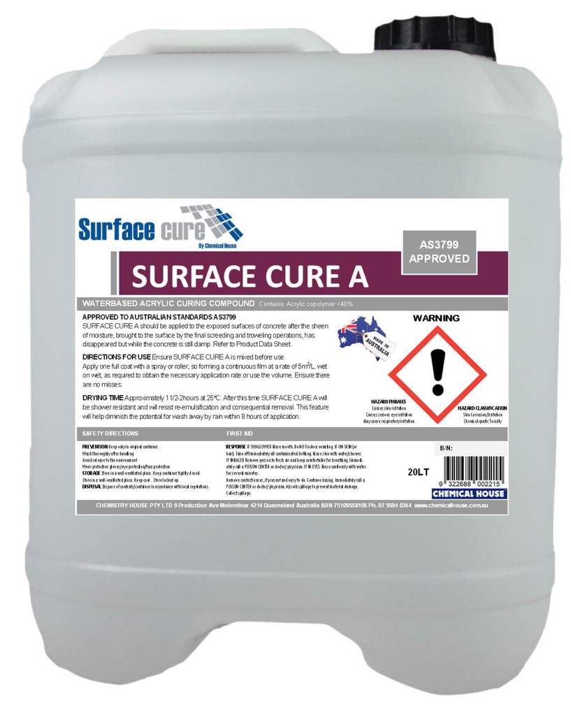 SURFACE CURE A CLASS D TYPE 1 CURING COMPOUND | Surface Cure